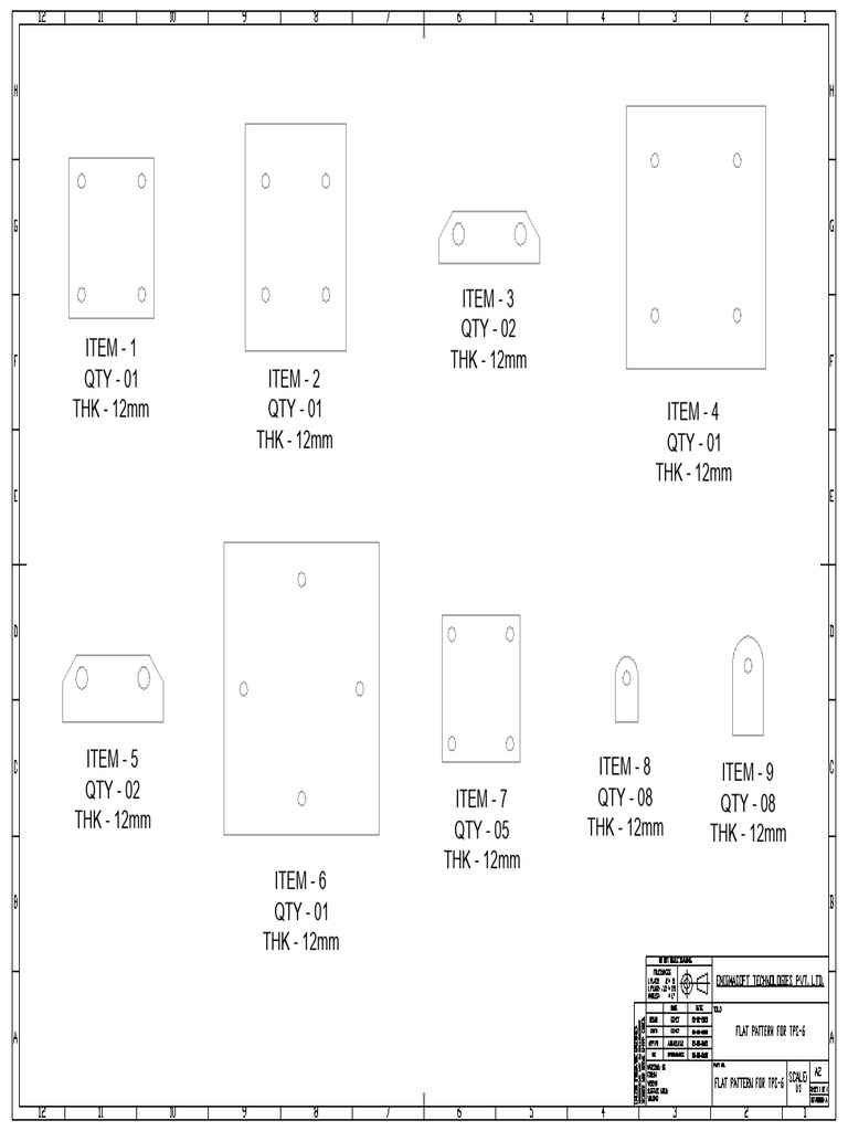 Flat Pattern For Tps-6-Model | PDF