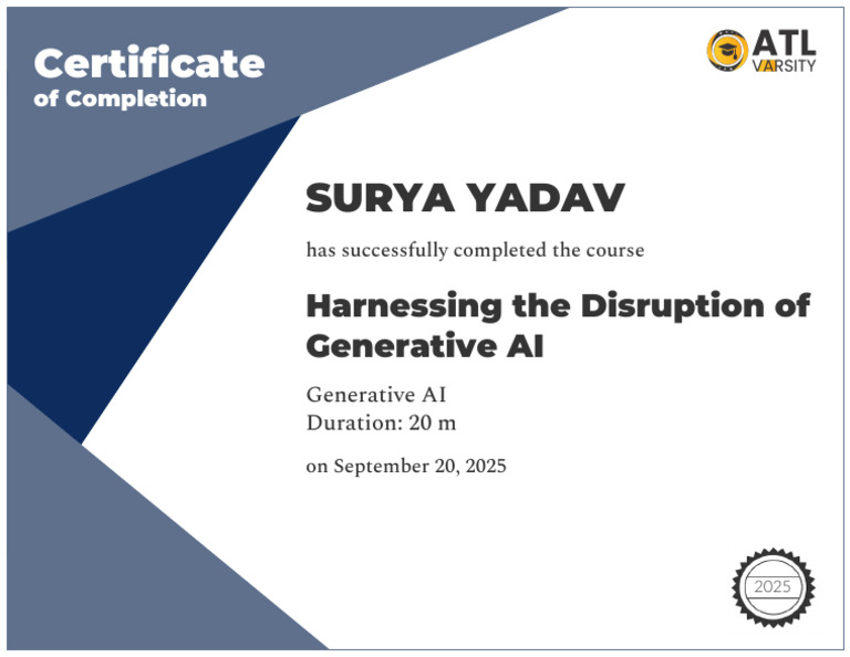 Harnessing The Disruption of Generative AI | PDF