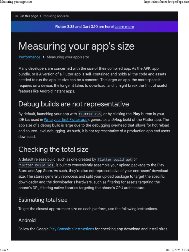 How to Measure App Size in Flutter | PDF