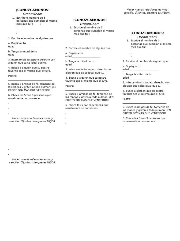 CONOZCAMONOS | PDF