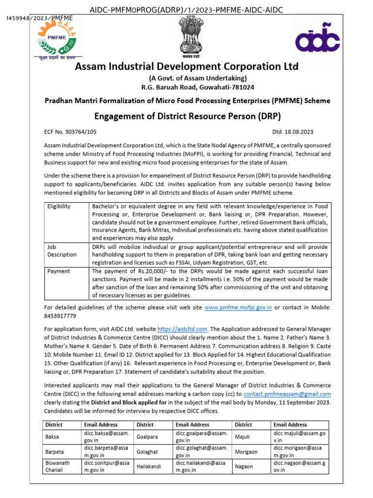 Adv - District Resource Person | PDF