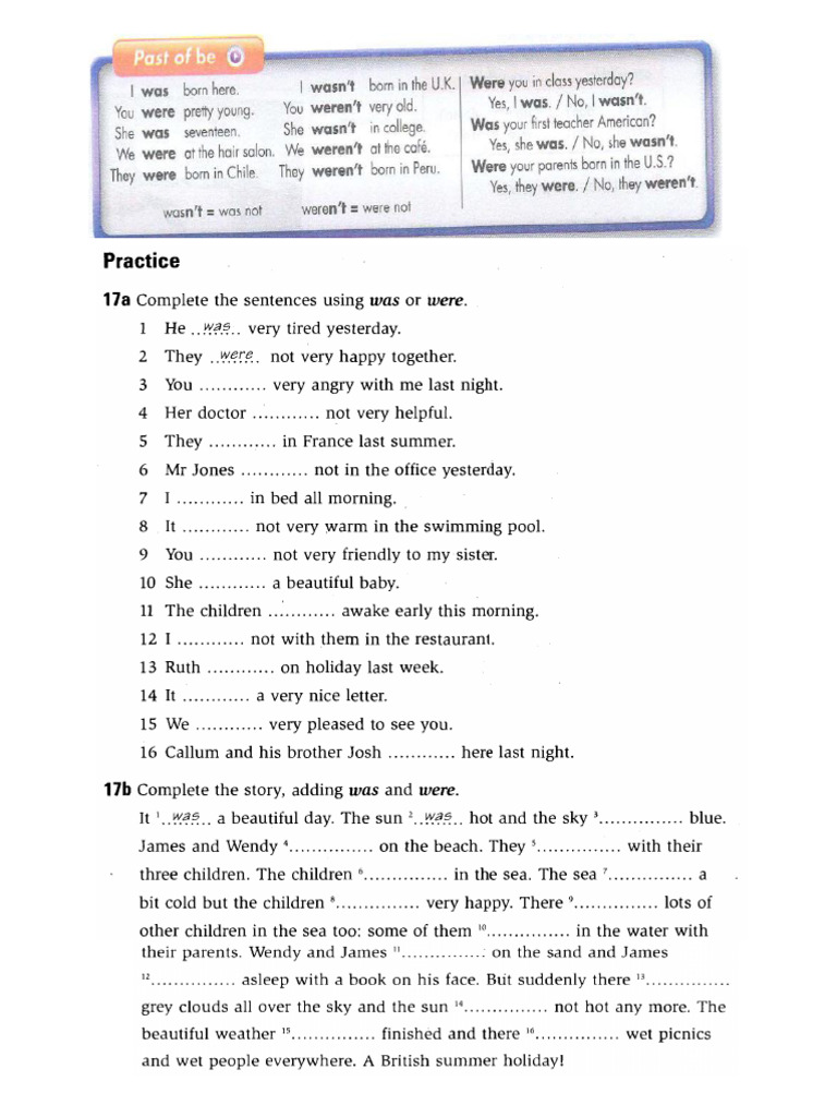 Module 7 - Past Simple - Verb BE | PDF