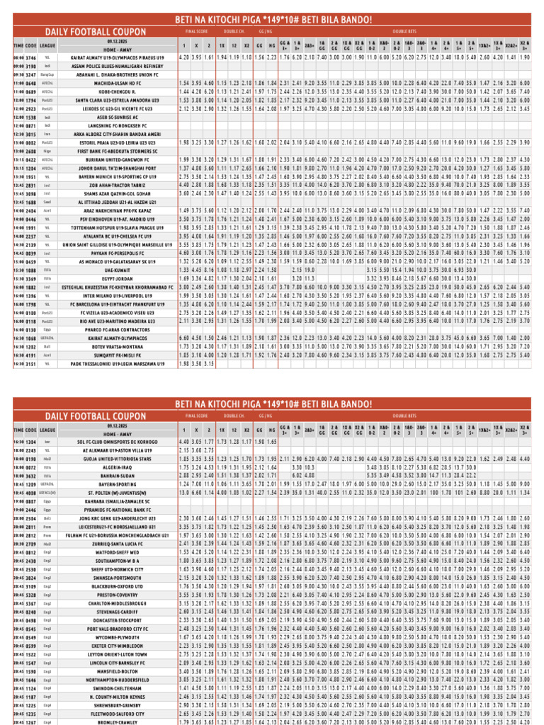 Predefined - Coupon - 2025 12 09 07 04 51 | PDF | Association Football ...