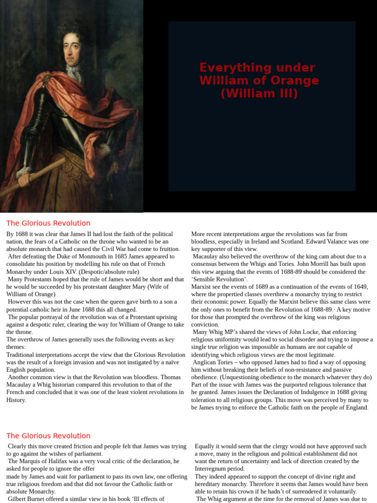 Everything William III | PDF | Whigs (British Political Party) | Taxes