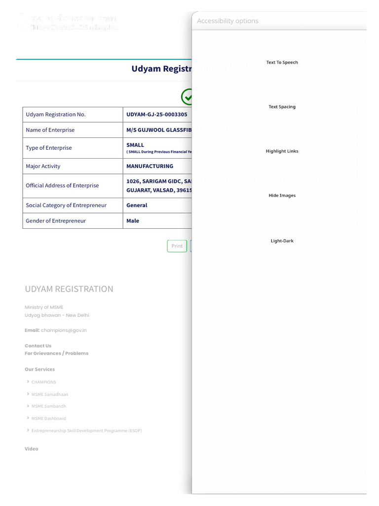 Udyam Registration Verified | PDF