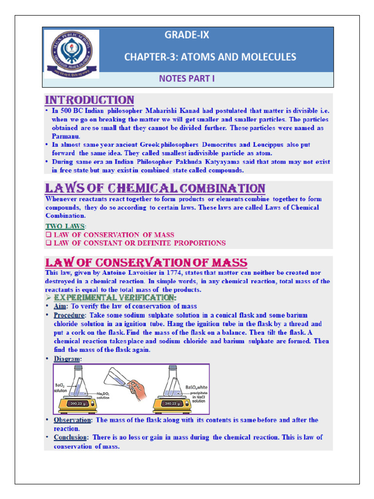 Class Ix Ch-3 Notes Part i | PDF