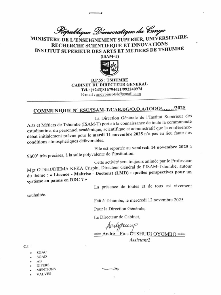 Communiqué | PDF