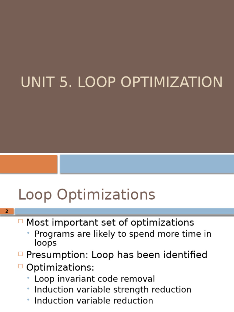 Unit-4 - Loop Optimization | PDF | Control Flow | Computer Programming
