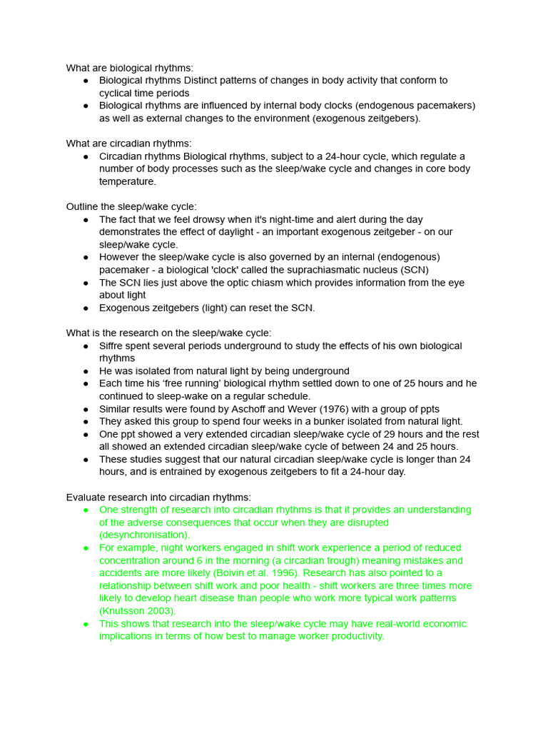 Biological Rhythms | PDF | Circadian Rhythm | Sleep