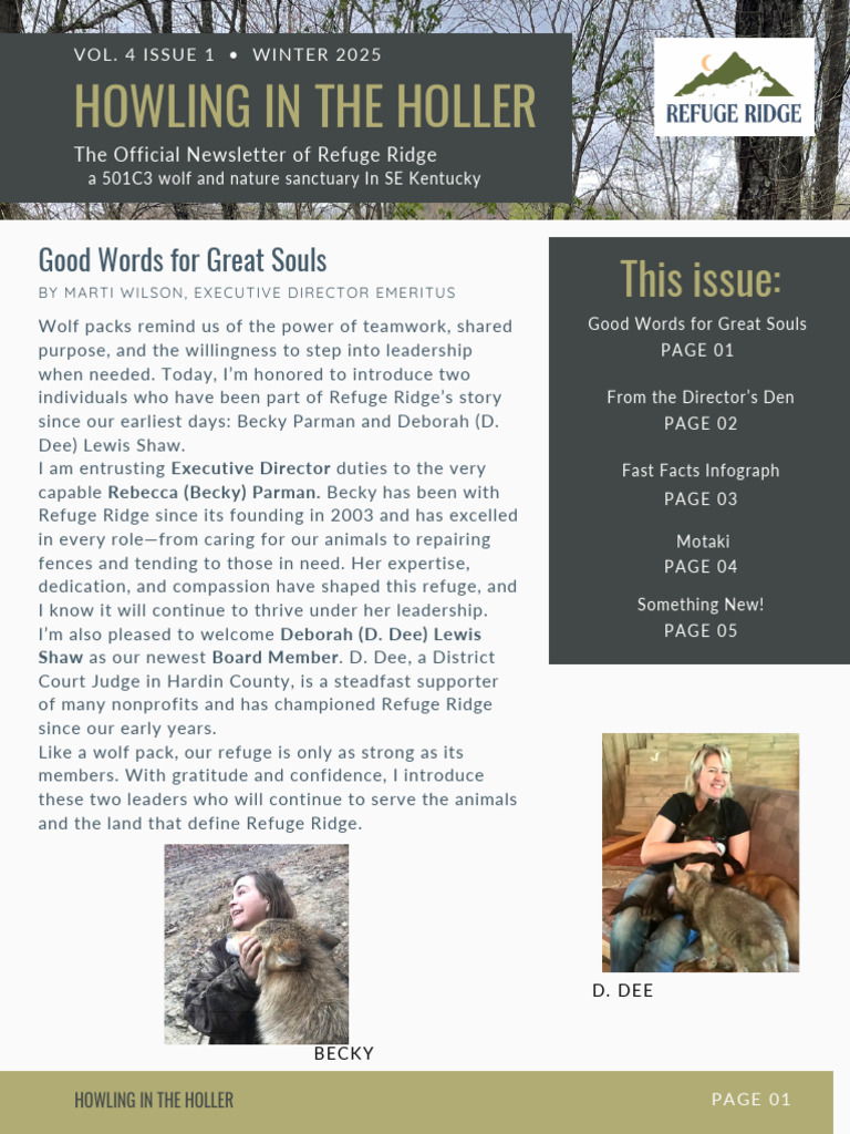 Winter 2025 Howling in the Holler | PDF