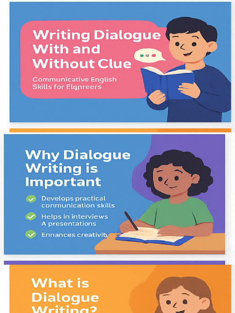 Dialogue Writing Separated Slides | PDF