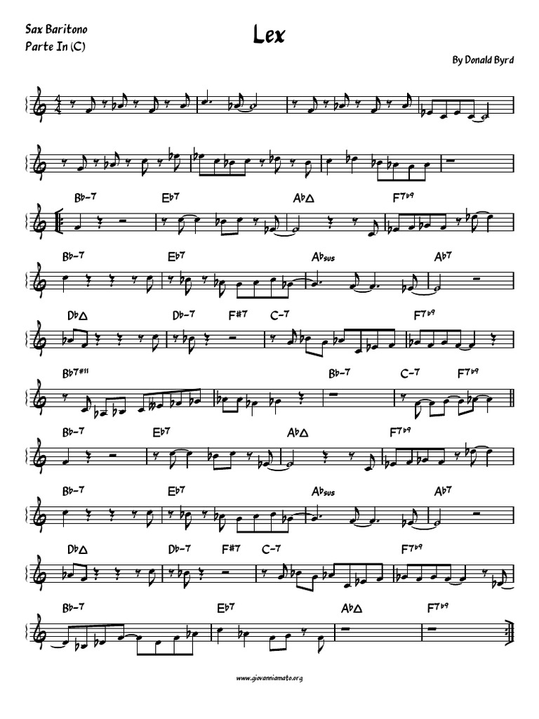 Baritone Saxophone Sheet Music | PDF