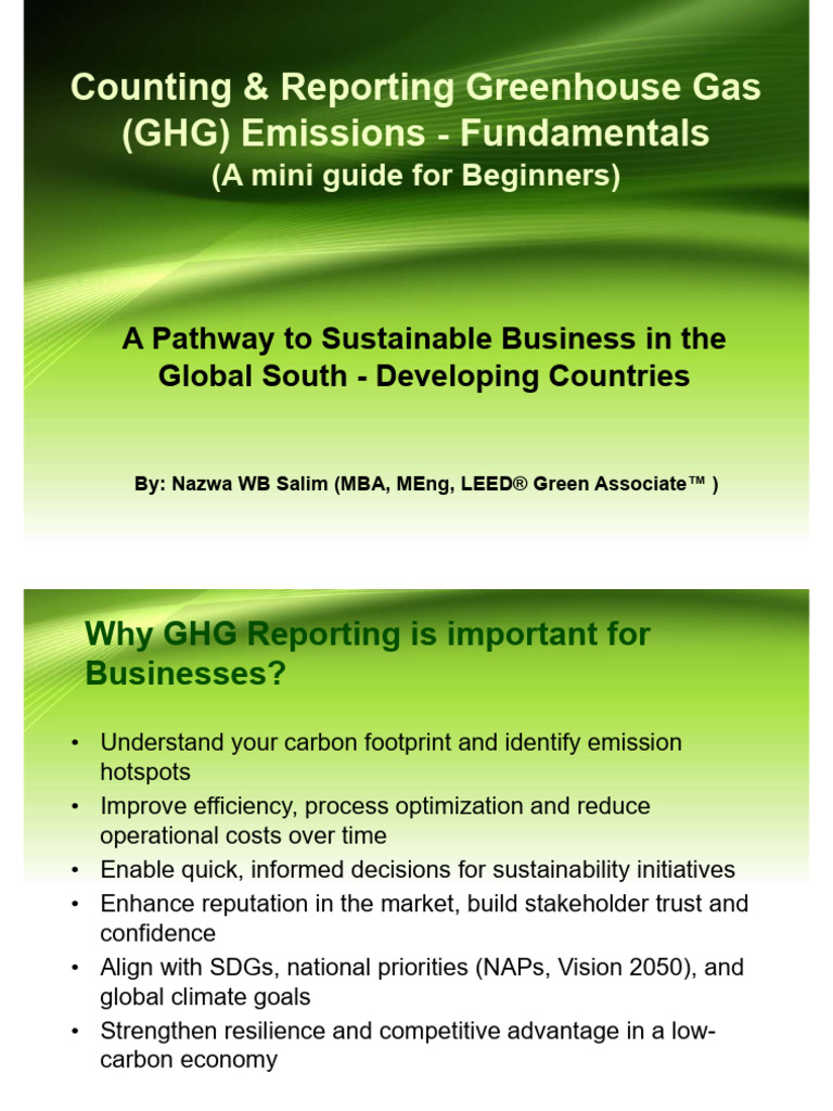 Counting Reporting Greenhouse Gas GHG Emissions 1756222628 | PDF ...