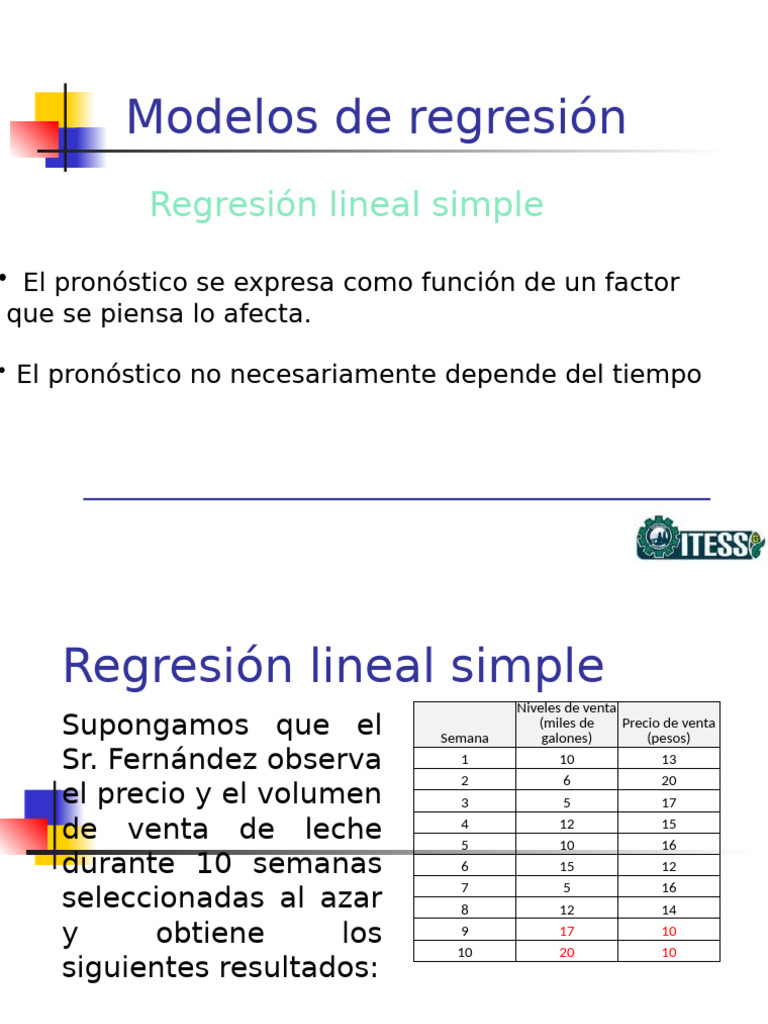 Regresión Lineal Simple | PDF | Regresión lineal | Análisis de regresión