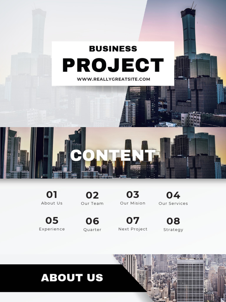 Grey Modern Professional Business Project Presentation | PDF | Tullii
