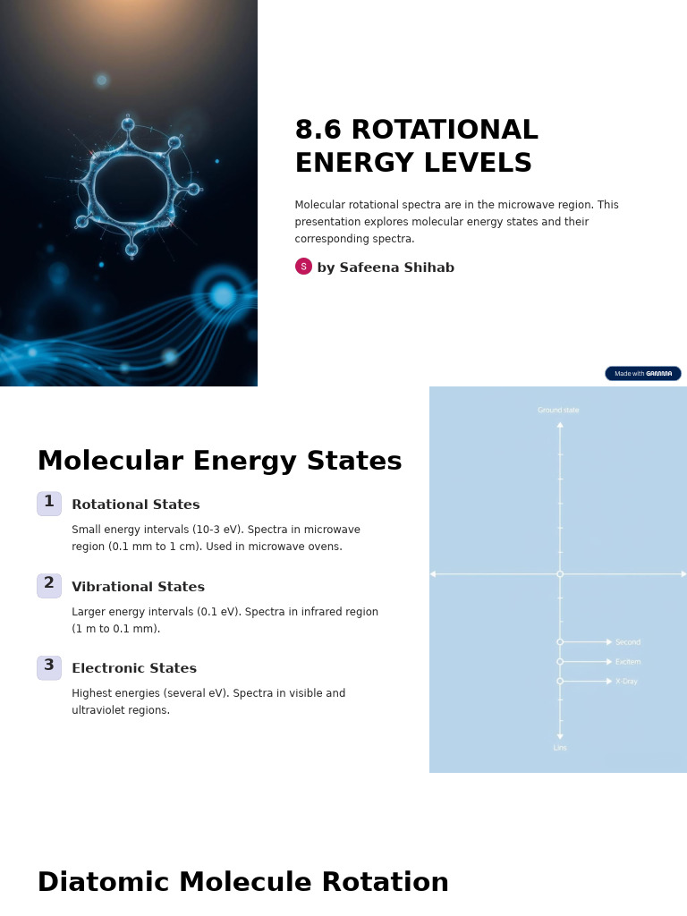 Molecular Rotational Energy Levels Explained | PDF | Energy Level ...