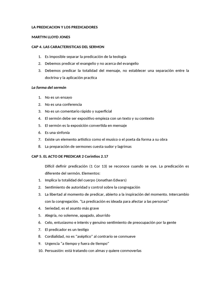 Características de la Predicación Efectiva | PDF | Sermón | Evangelización