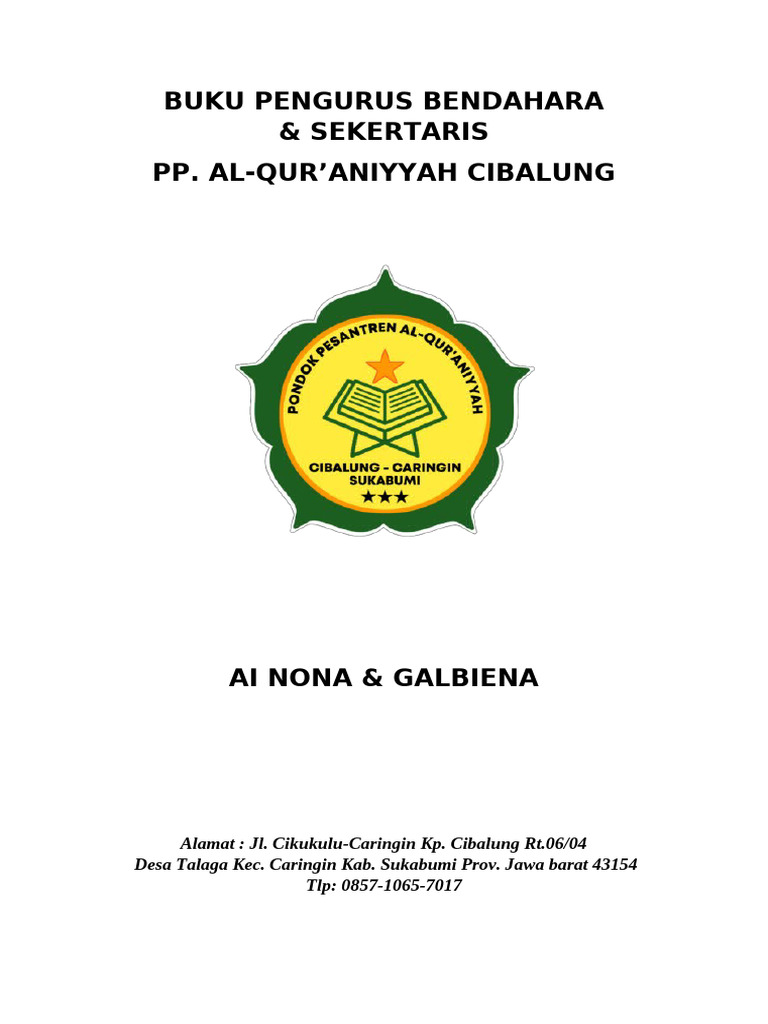 Buku Pengurus Bendahara Santriyat | PDF