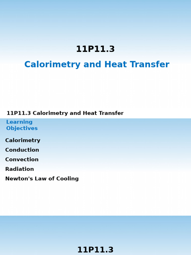 Calorimetry and Heat Transfer Basics | PDF | Heat | Heat Transfer