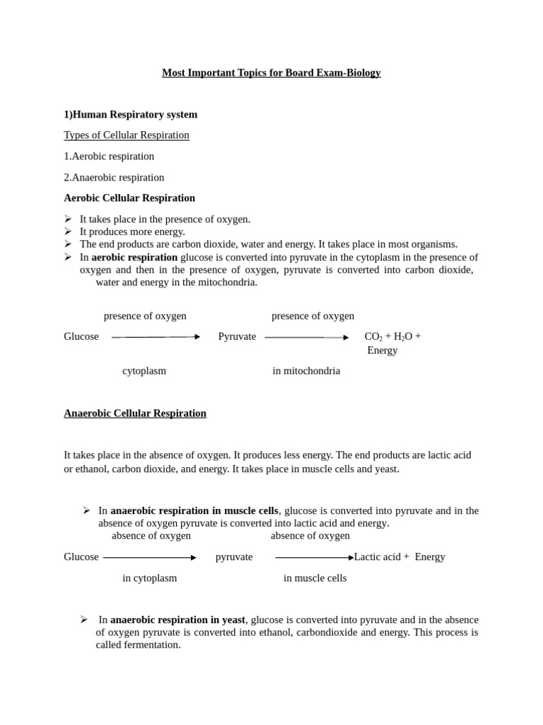 Biology Important Topics For Board Exam | PDF | Atrium (Heart) | Digestion