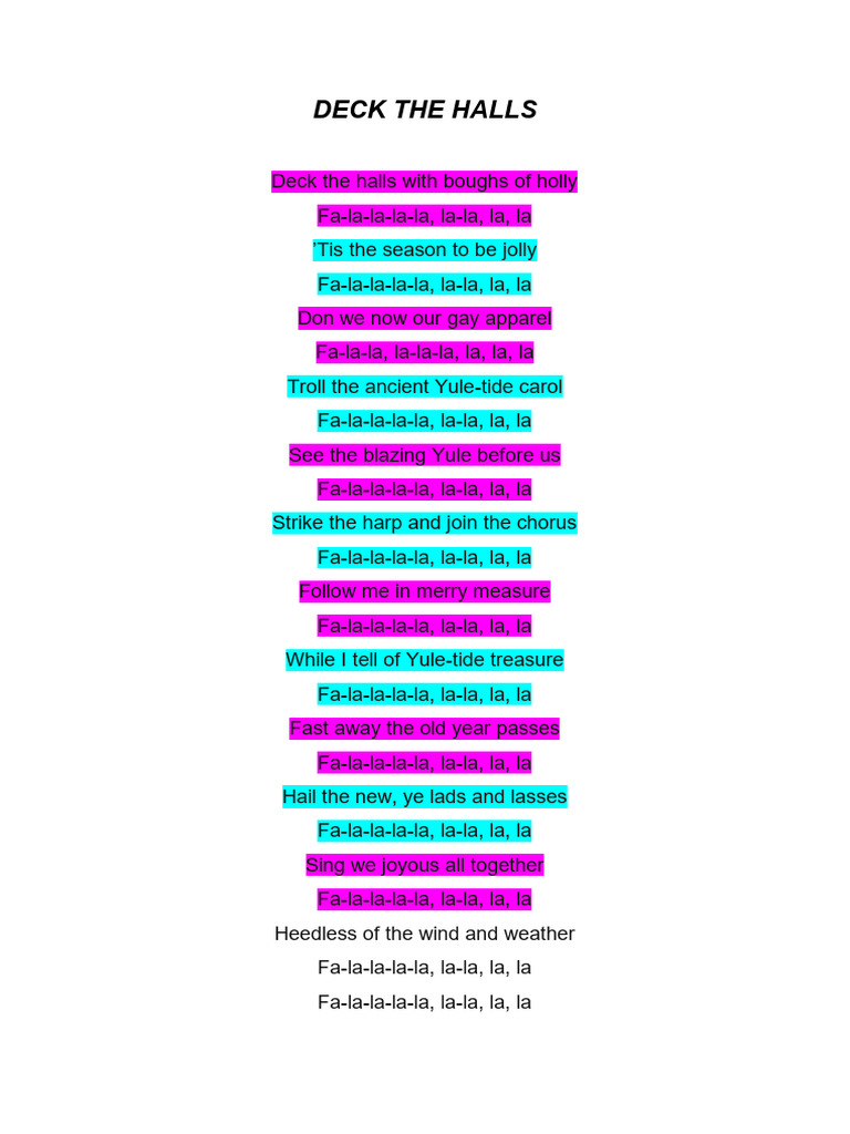 Deck The Halls - 4to | PDF