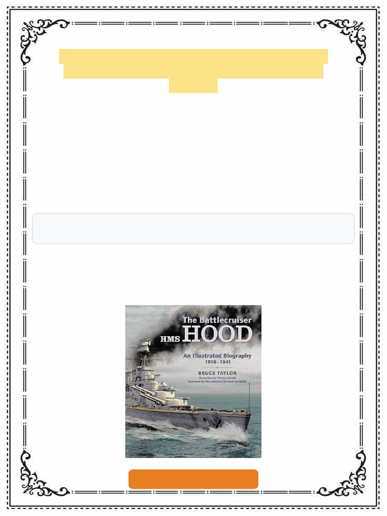 The Battlecruiser HMS Hood Bruce Taylor ebook fast cloud download | PDF ...