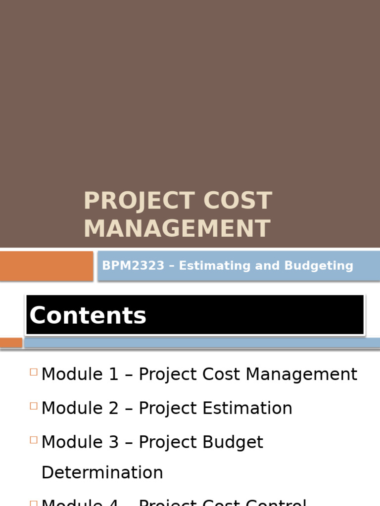 Introduction to Project Cost Management | PDF