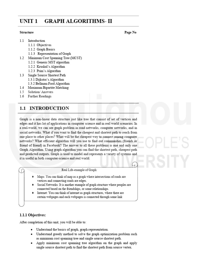 Graph Algoritms in DAA | PDF | Vertex (Graph Theory) | Graph Theory