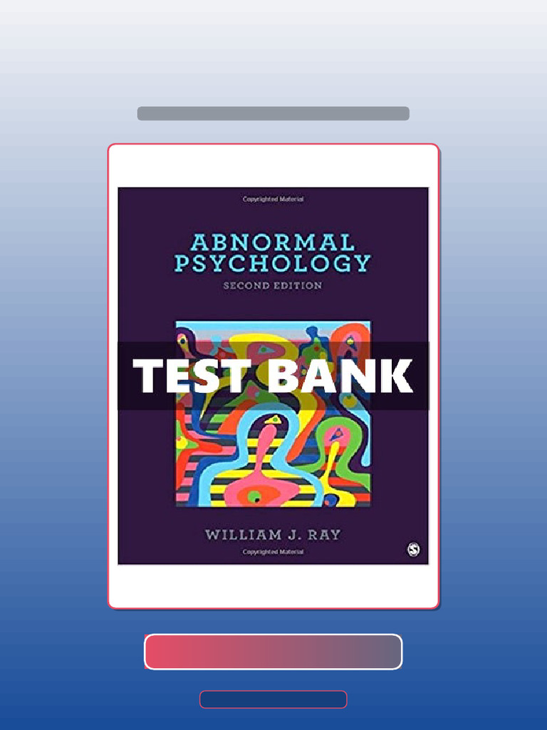 Abnormal Psychology 2 Ed Ray Ebook and TestBank Bundle | PDF | Multiple ...