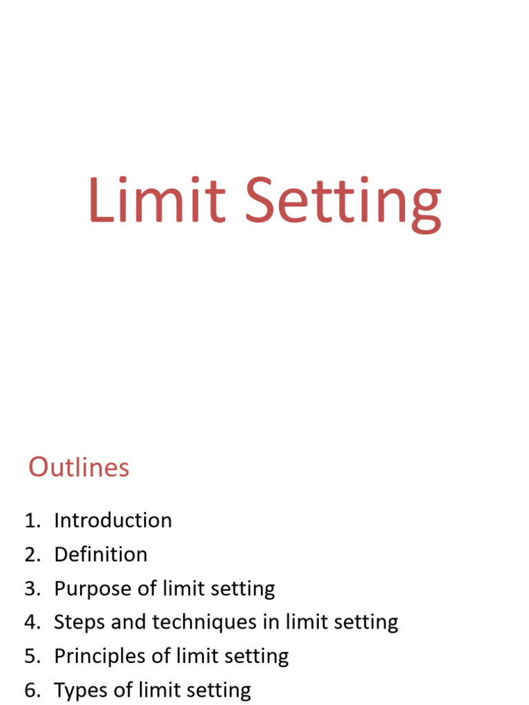 Limit Setting | PDF | Behavior | Aggression