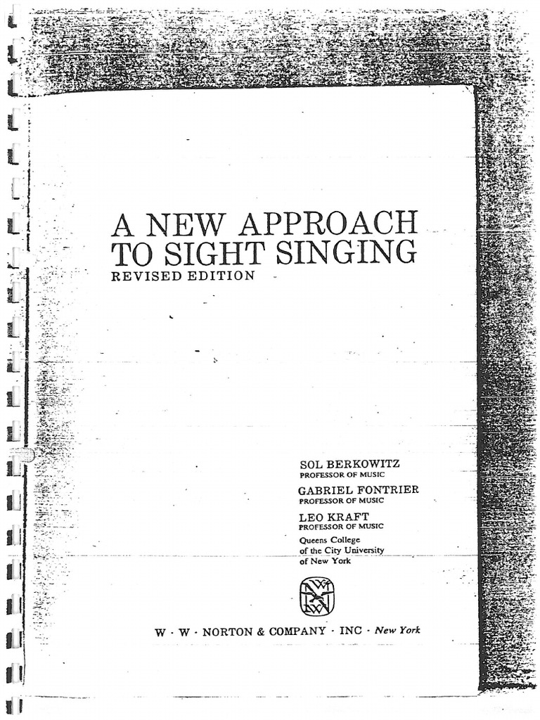 A New Approach To Sight Singing | PDF
