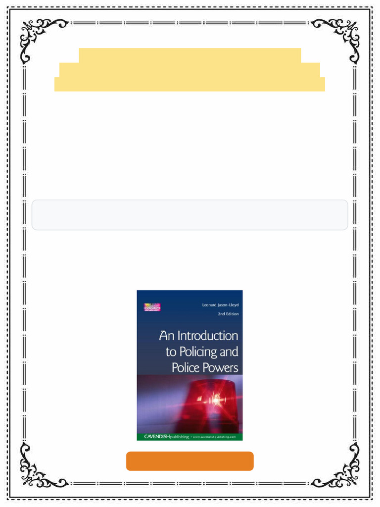Introduction To Policing Police Powers 2 e 2nd Edition Leo Jason-Lloyd ...
