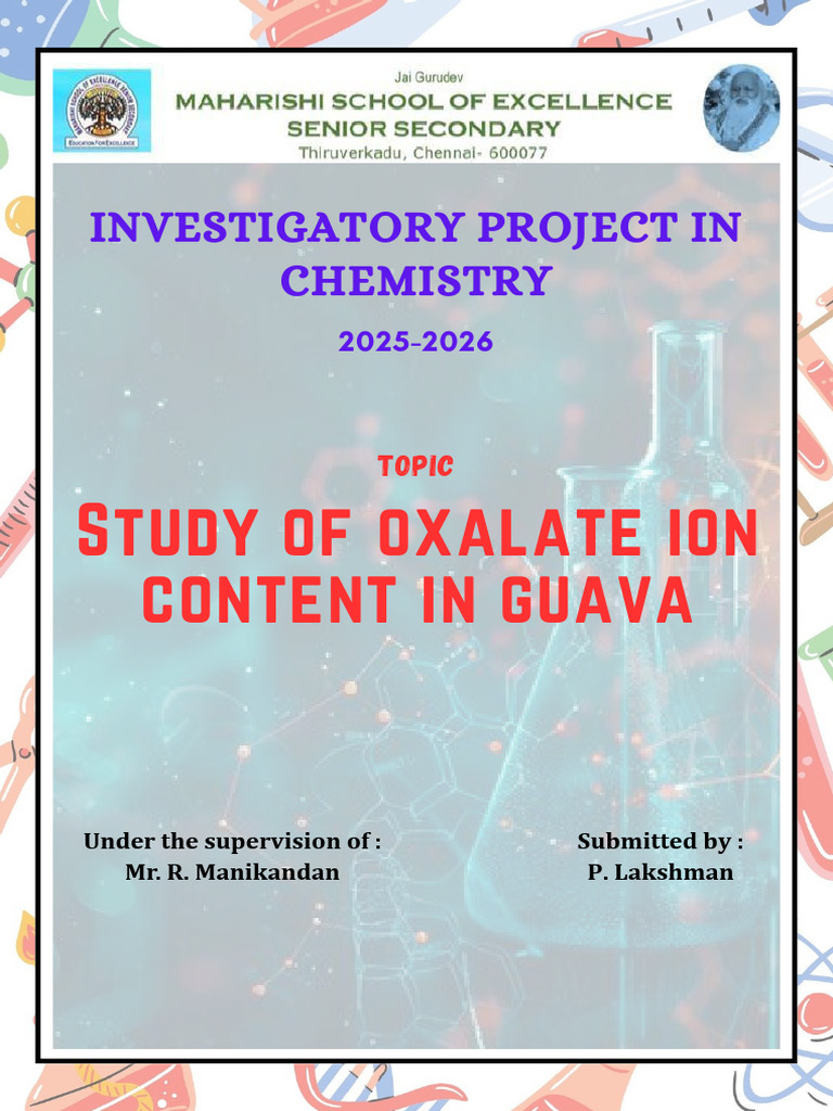 Study of Oxalate Ion Content in Guava IP_20251027_165859_0000 | PDF ...