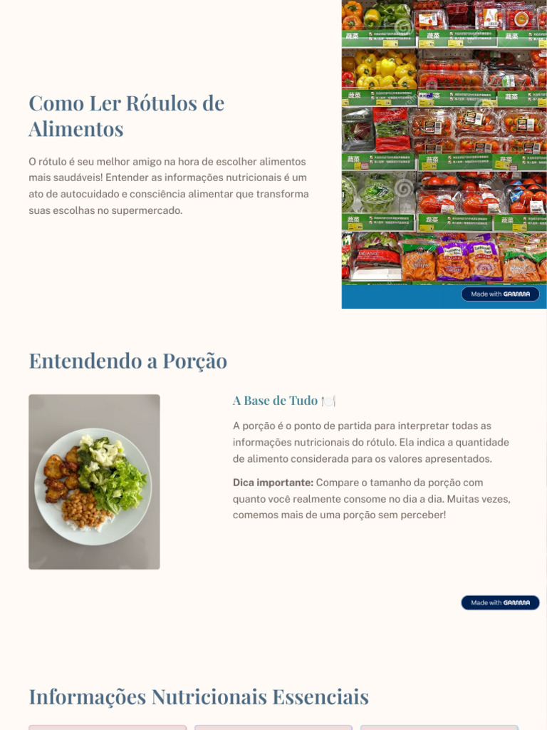 Como Ler Rotulos de Alimentos | PDF