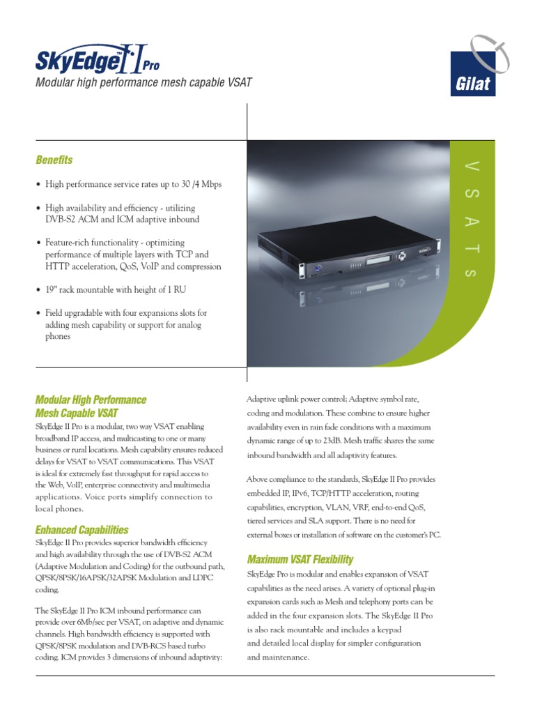 SkyEdge II Pro Brochure 2011-10-03 | PDF | Forward Error Correction ...