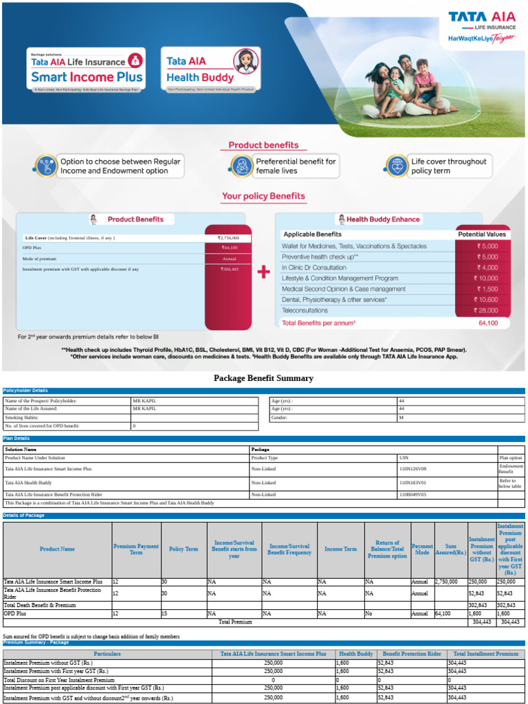 Mr. Kapil Sip Endowment Plan | PDF | Life Insurance | Insurance