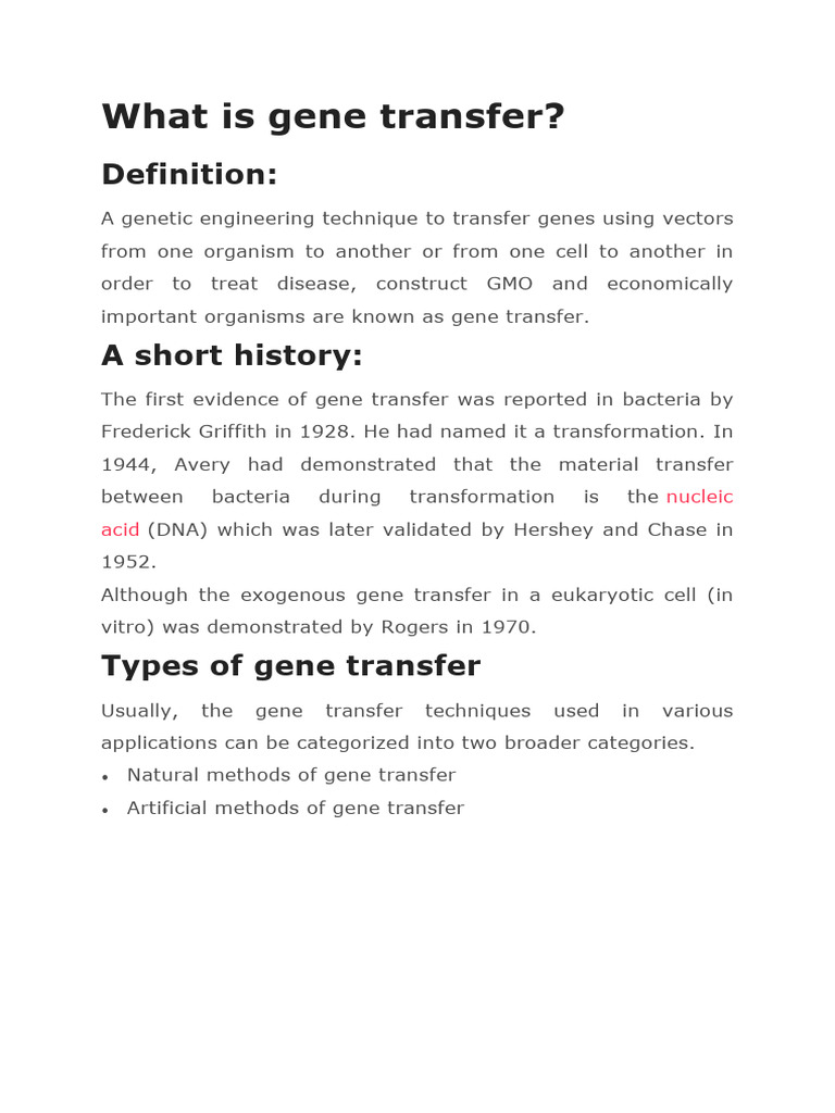 Methods of gene transfer tools of gene transfer | PDF | Gene | Transfection