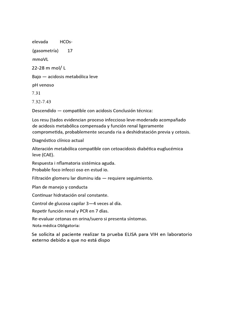 22-28 M Mol/ L: Nota Médica Obligatoria | PDF