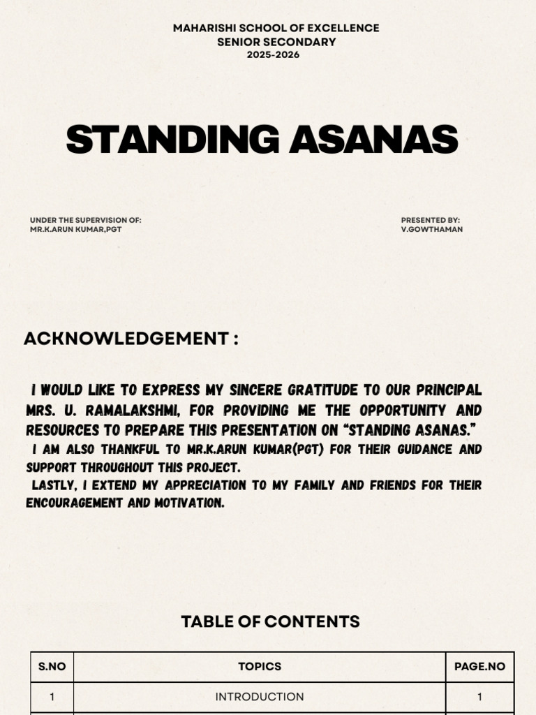 GOWTHAM PPT | PDF | Asana | Abdomen