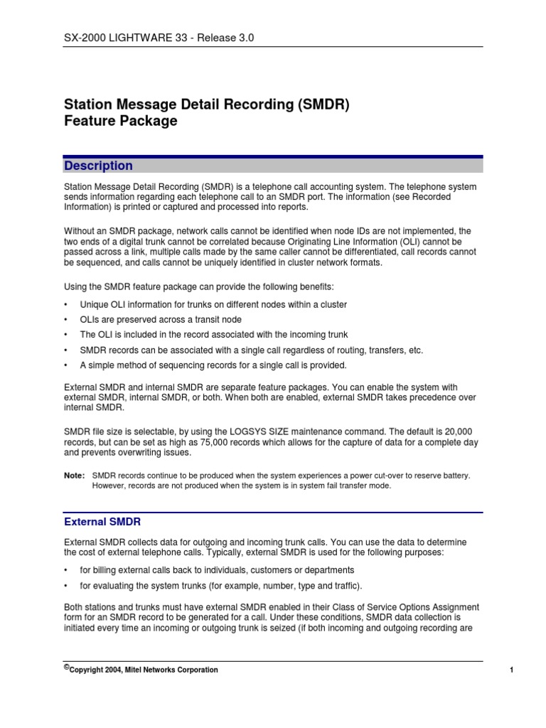 SMDR Records | PDF | File Format | Identifier