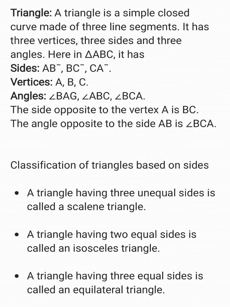 Triangle and It's Property | PDF
