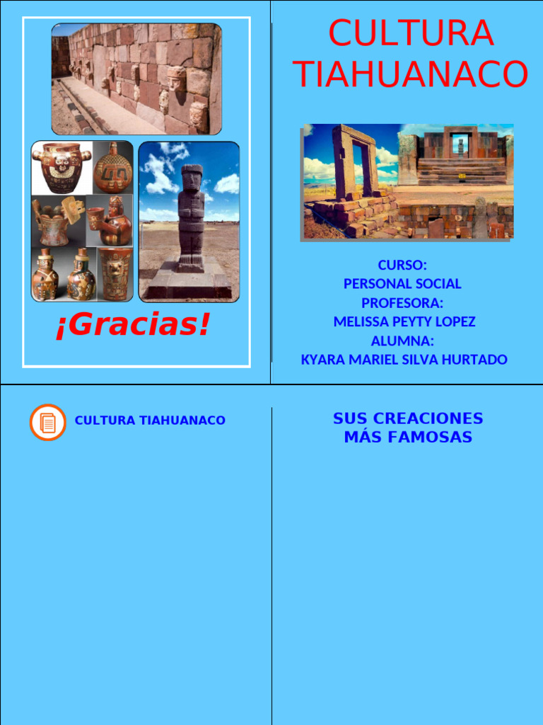 Diptico Cultura Tiahunaco | PDF