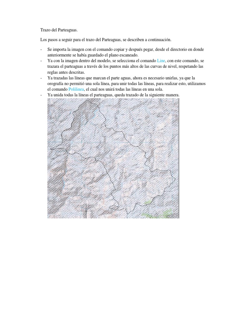 Trazo Del Parteaguas | PDF | Longitud | Cálculo
