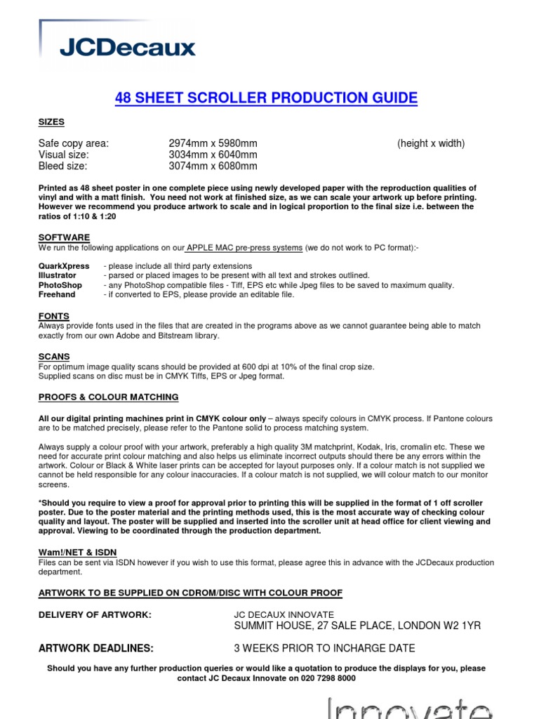 Scrolling 48sheet Specifications Guide | PDF | Adobe Photoshop | Image ...