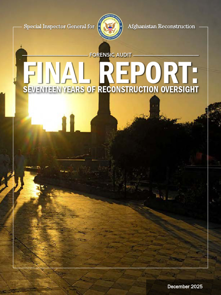 Forensic Audit of Afghanistan Reconstruction | PDF