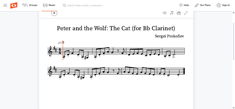 Cat Theme - Clarinet | PDF