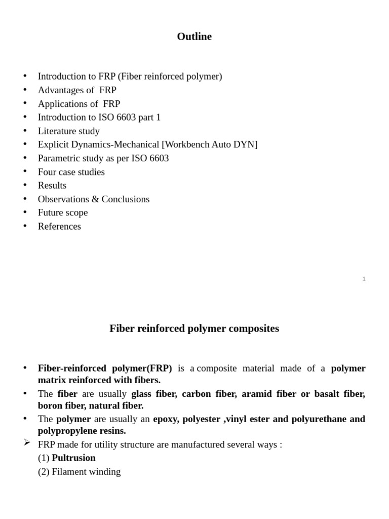 FRP Composites: Impact Testing & Applications | PDF | Composite ...