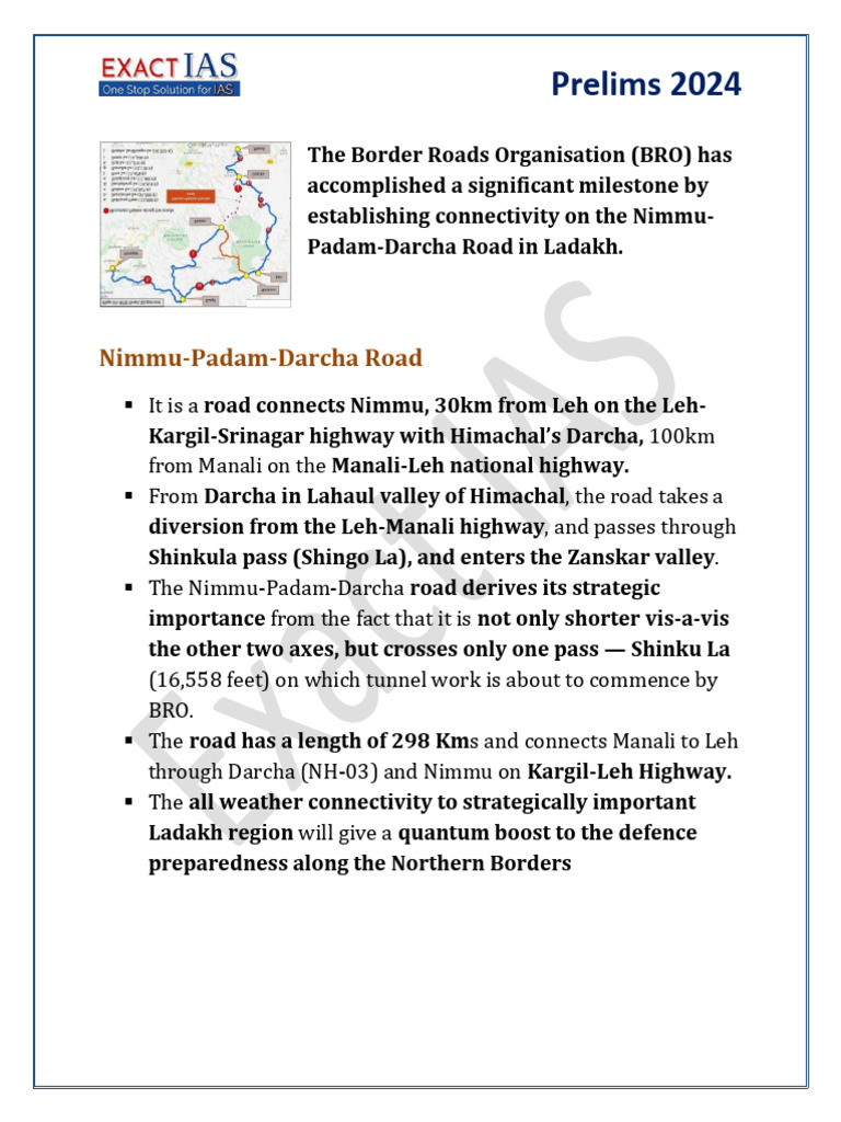 The Border Roads Organisation | PDF