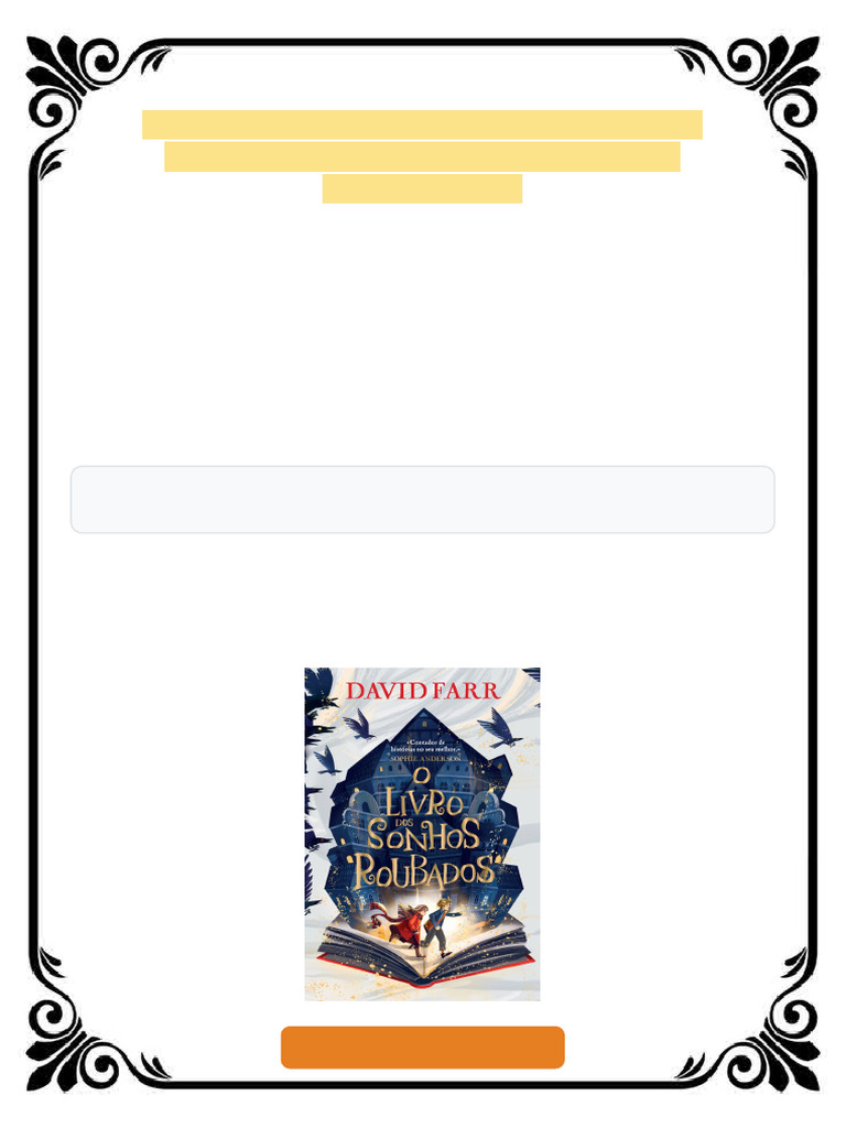 O Livro Dos Sonhos Roubados 1st Edition David Farr Ebook Long Chapter ...