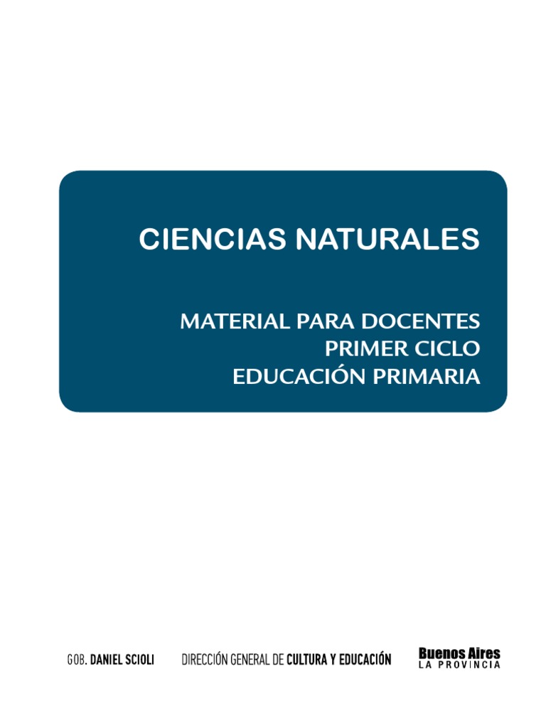 MATERIAL PARA EL DOCENTE-Ciencias Naturales Primer Ciclo | PDF ...